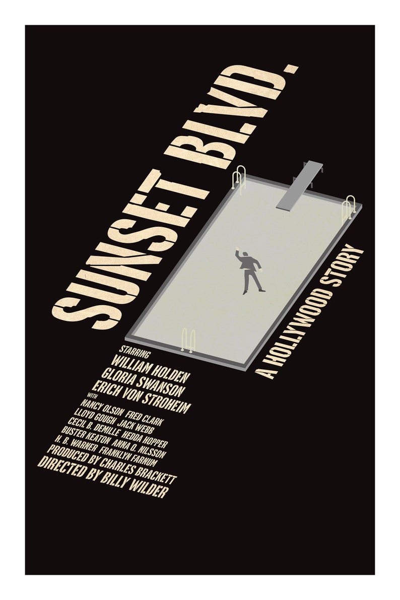 Sunset Blvd. Movie Poster Unframed Print Only - Etsy