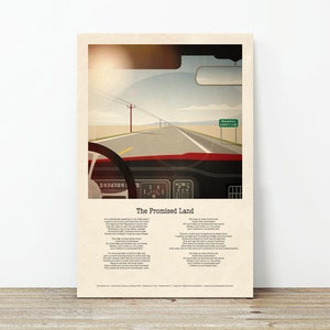 The Promised Land Bruce Springsteen Lyric Poster Unframed Print Only - Etsy