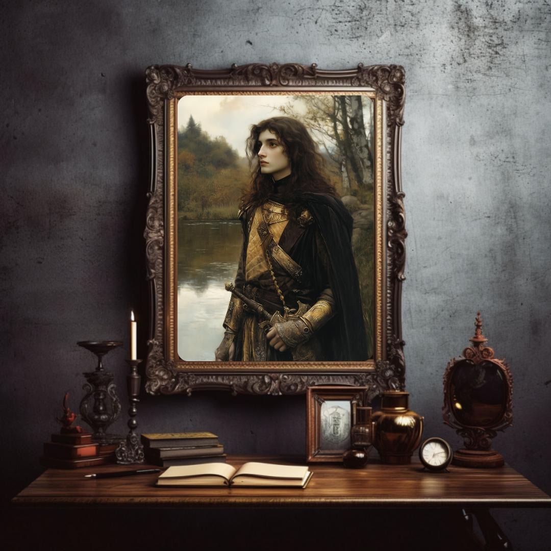 Medieval Knight Wall Art, Fantasy Wall Art, Renaissance Art, Gothic ...