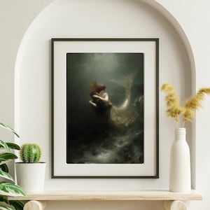 Gothic MERMAID FANTASY PRINT, Mermaid Art, Fairytale Art Print, Fantasy ...