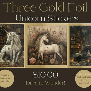 UNICORN STICKER Fantasy Sticker Gift for Girls Medieval Unicorn ...