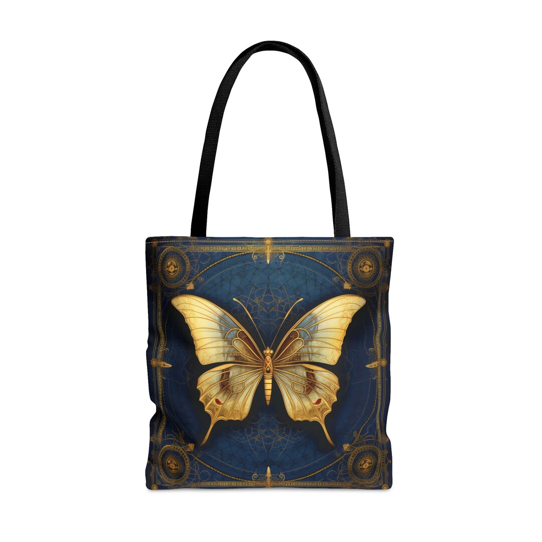 BUTTERFLY TOTE BAG Blue Butterfly Market Bag Butterfly Reusable Bag ...