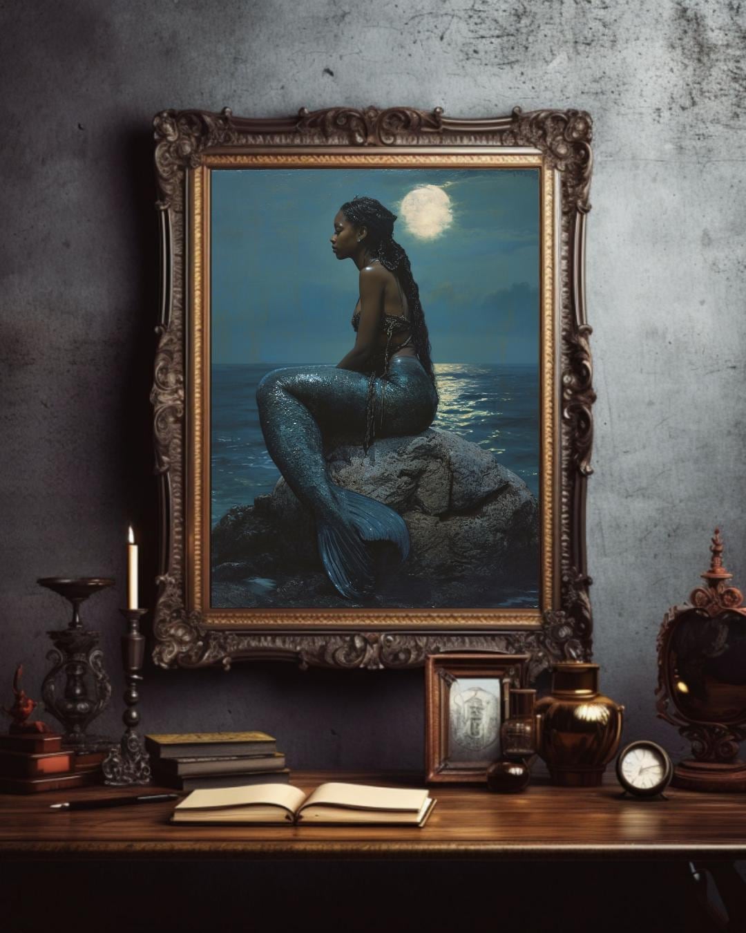 Melanin Mermaid | Black Girl Magic | Mermaid Art | Black Mermaid ...