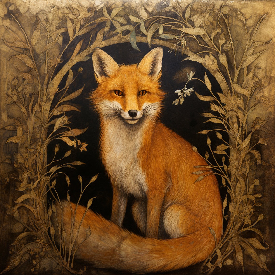 3inch GOLD FOIL FOX Sticker One of Our Most Popular - Etsy