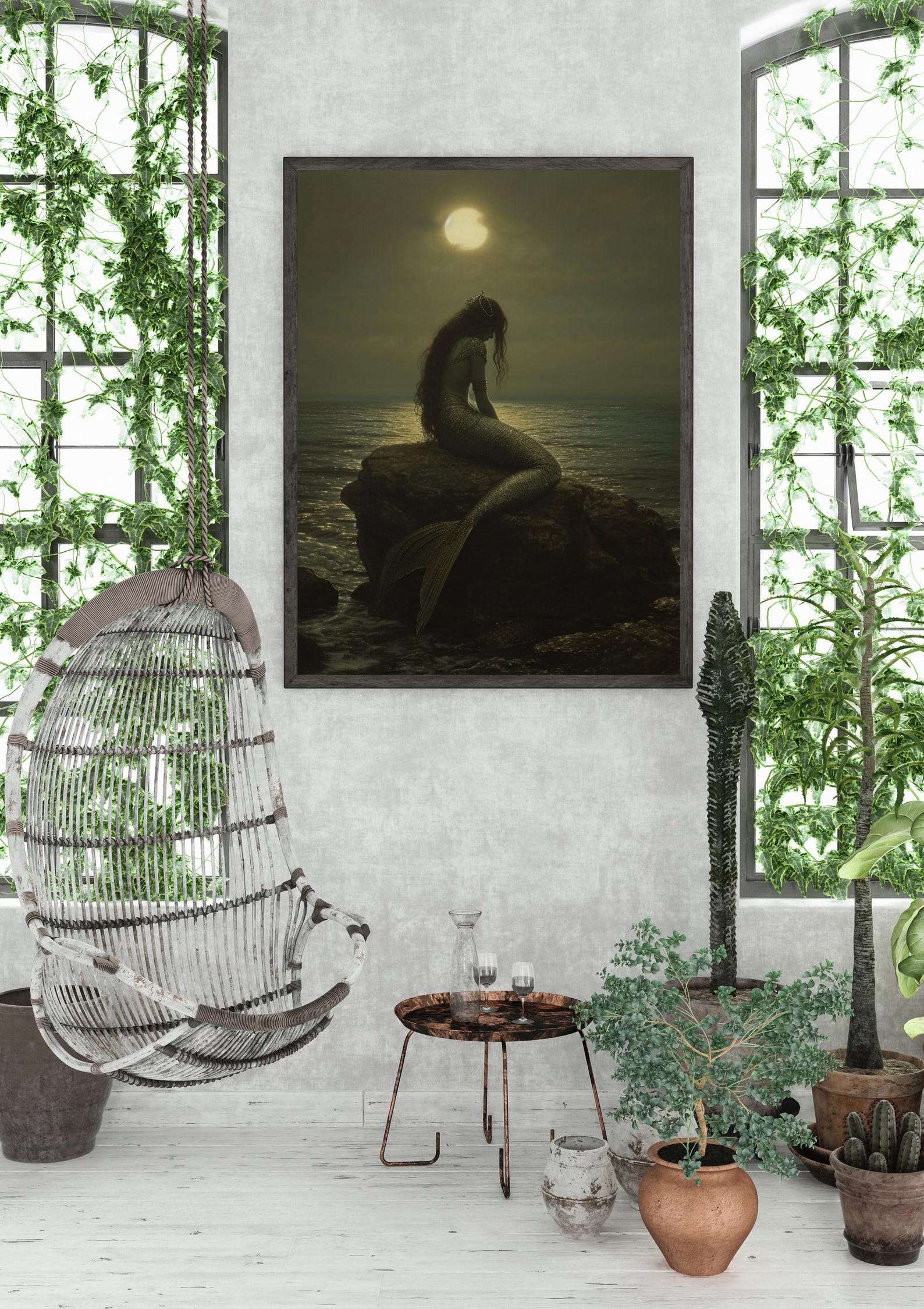 Gothic Mermaid Wall Art **BESTSELLER!** Mermaidcore Decor Siren Art ...