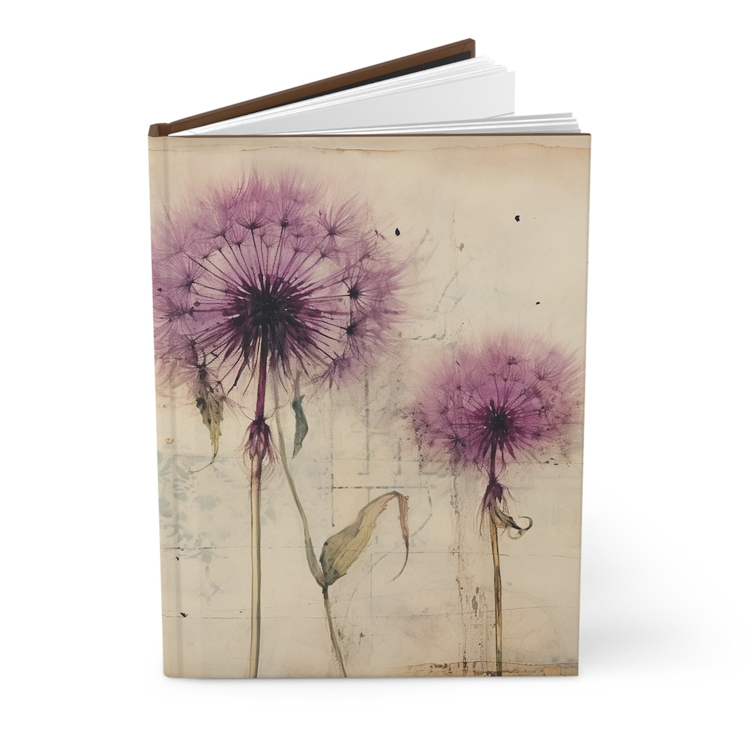 PURPLE DANDELION NOTEBOOK, Dandelion Diary, Dandelion Journal ...