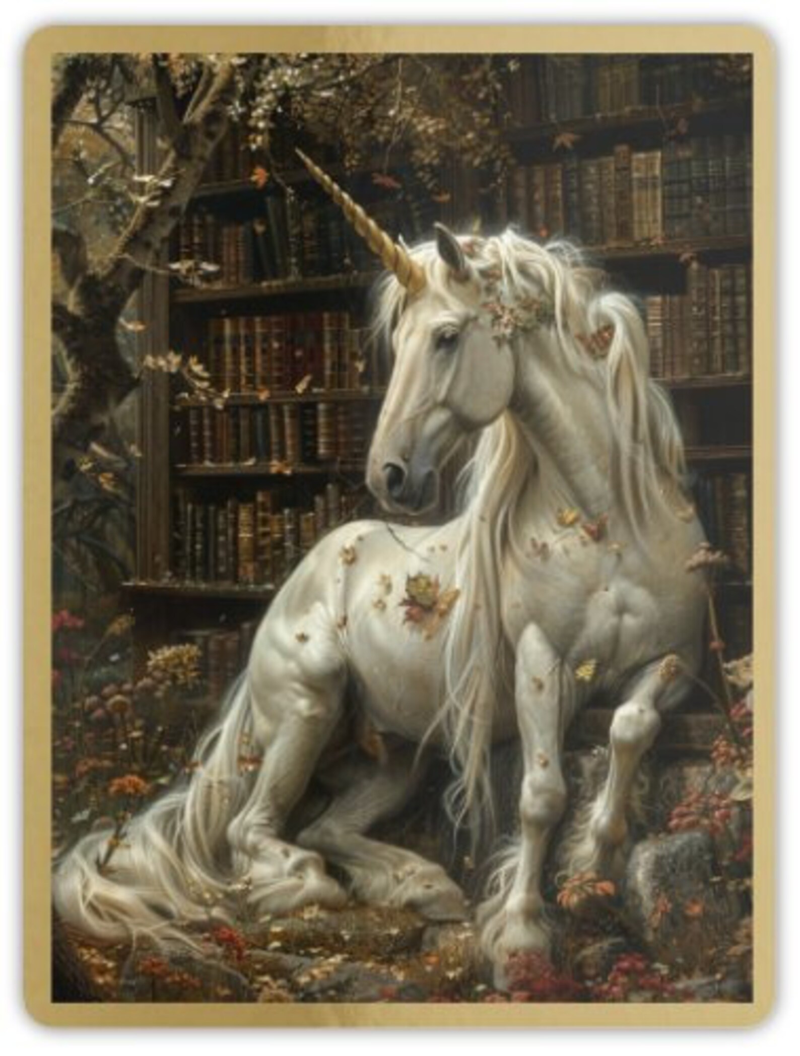UNICORN STICKER Fantasy Sticker Gift for Girls Medieval Unicorn ...