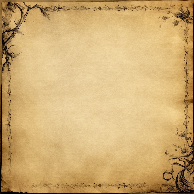 FANTASY PARCHMENT PAGE Png Invites Pitchbooks - Etsy