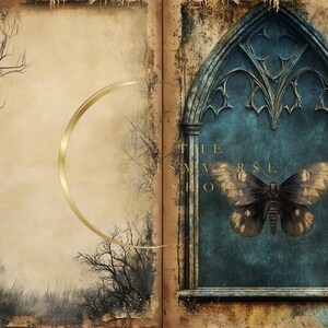 Four GOTHIC JUNK JOURNAL Pages (set #2), Goblincore Journal, Fairycore ...