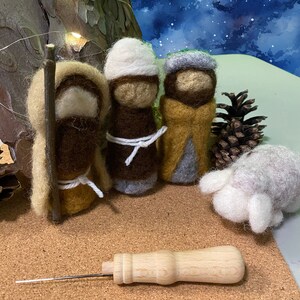 Felted Nativity Set 11 Pieces Needle Felt Nativity Scene - Etsy