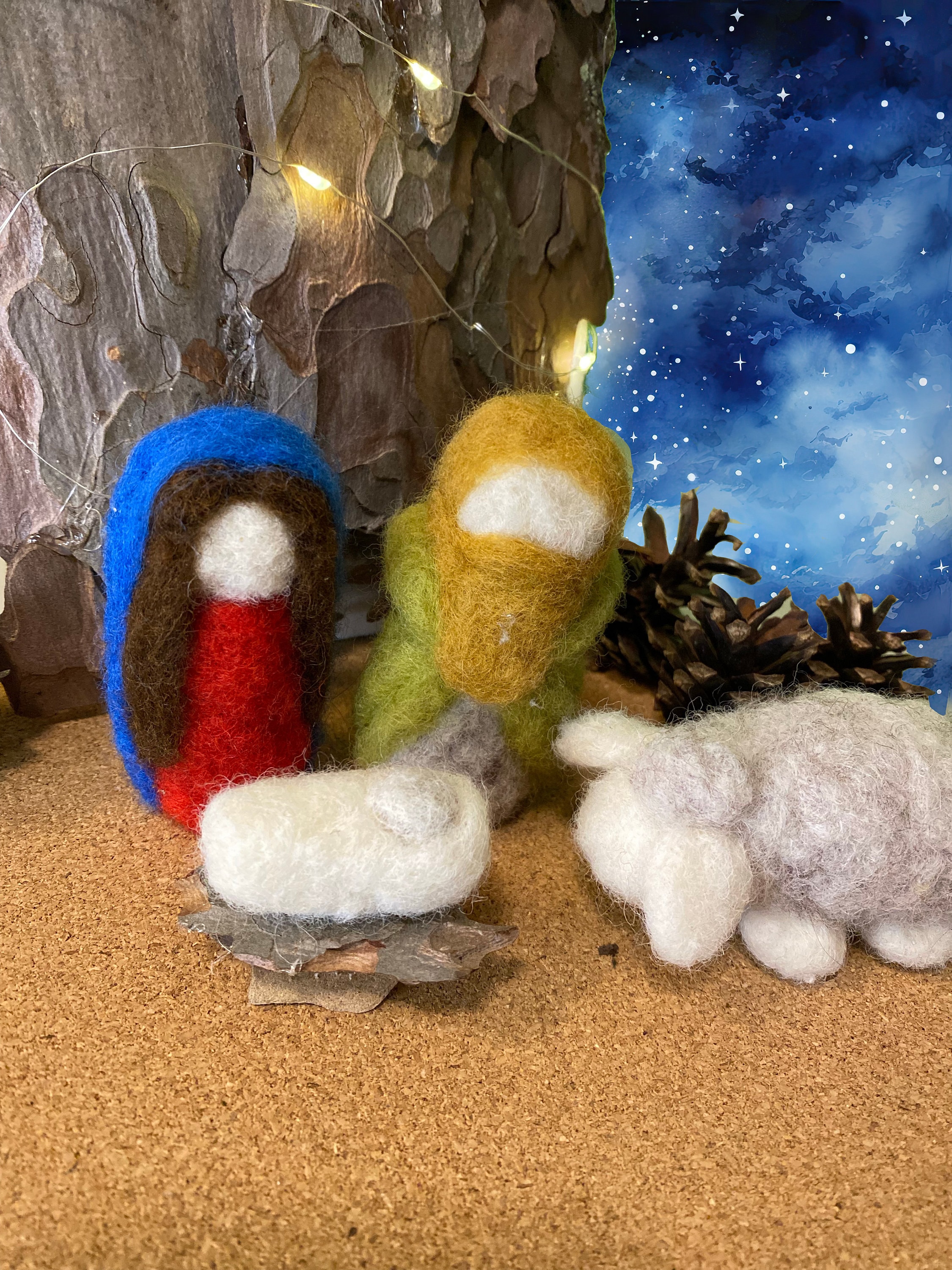 Felted Nativity Set 11 Pieces Needle Felt Nativity Scene - Etsy