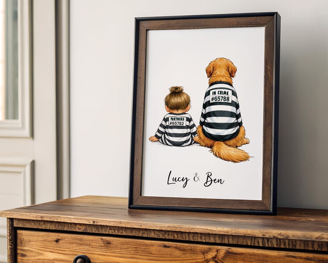 Custom Family Wall Art, Partners in Crime Print, Personalized Child ...