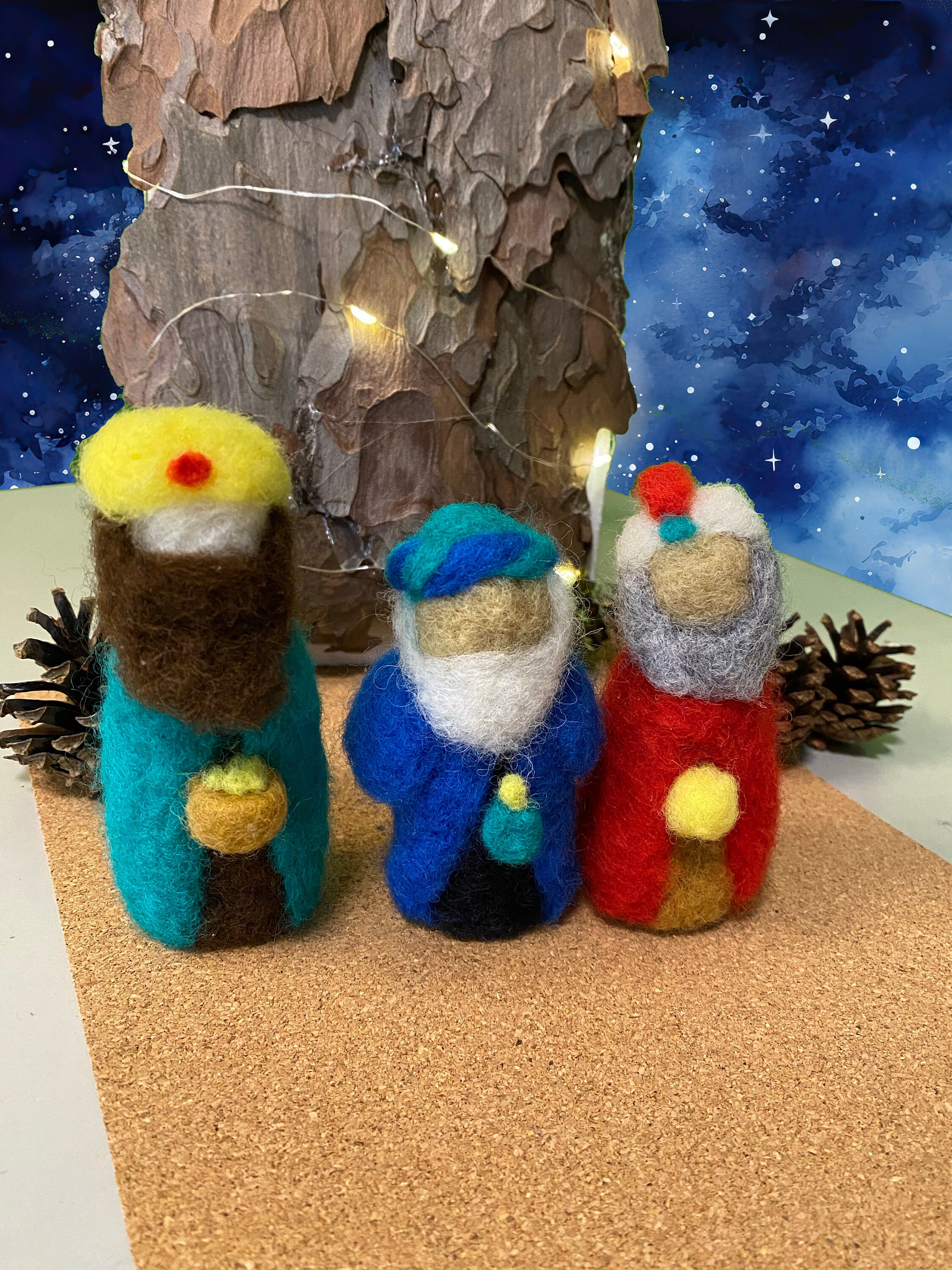 Felted Nativity Set 11 Pieces Needle Felt Nativity Scene - Etsy