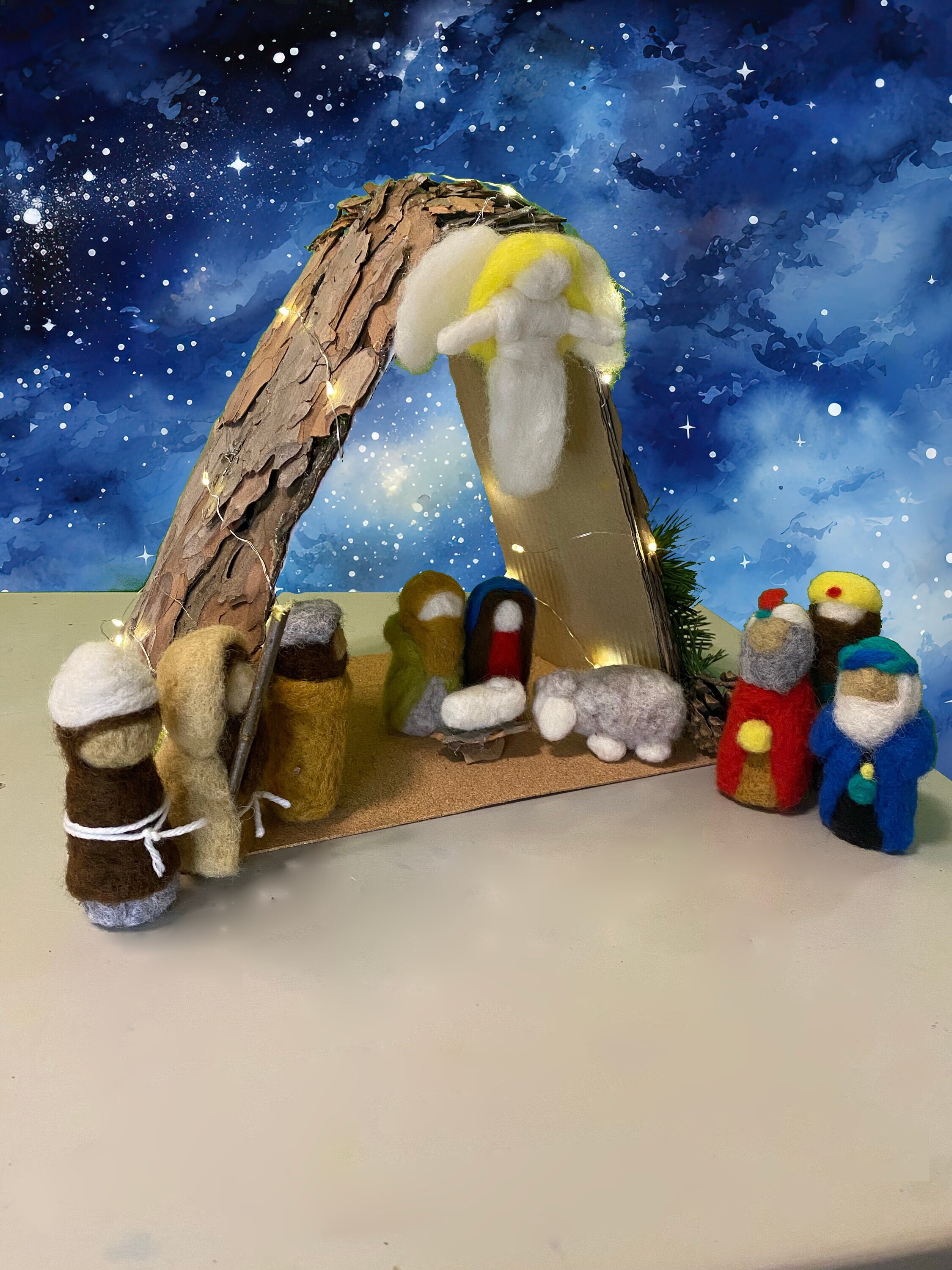 Felted Nativity Set 11 Pieces Needle Felt Nativity Scene - Etsy