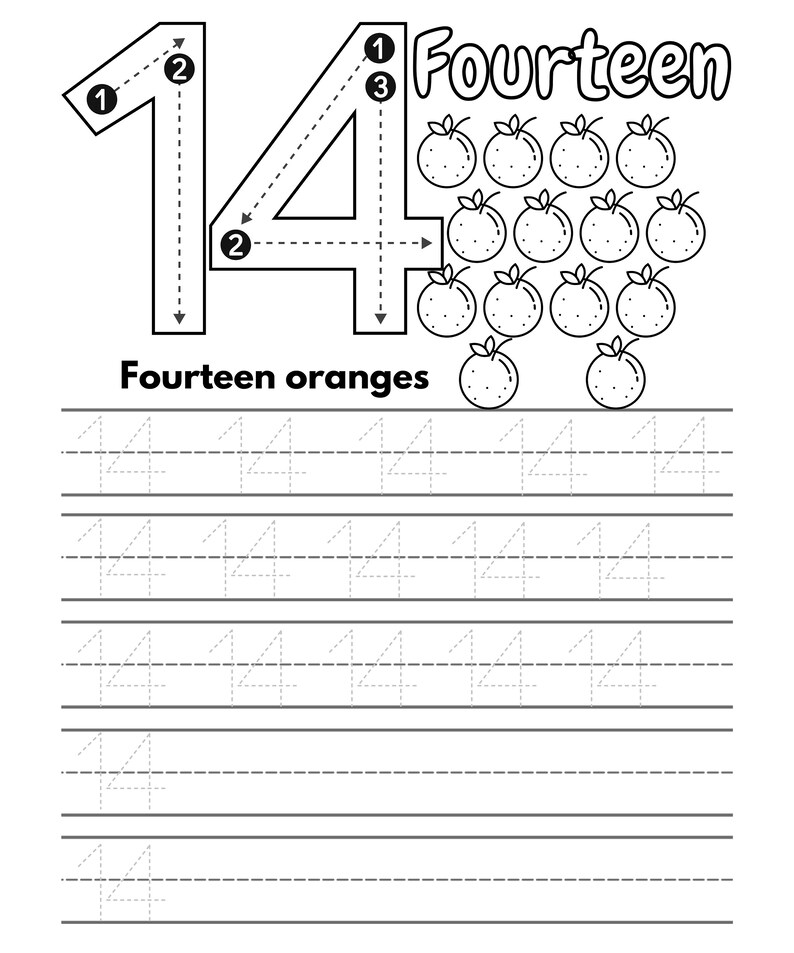 Printable Tracing Numbers 0-20 Worksheets. Practice Exercises for ...
