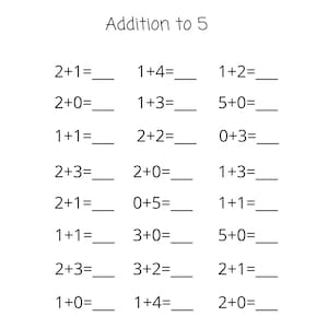 Printable Addition and Subtraction Workbook - Tracing Numbers, Counting ...