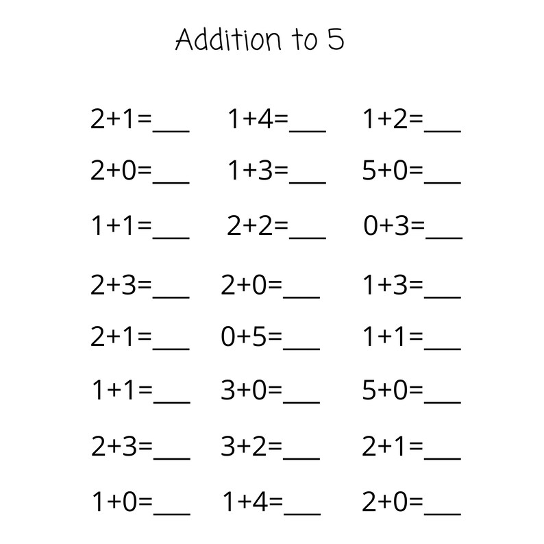 Printable Addition and Subtraction Workbook - Tracing Numbers, Counting ...