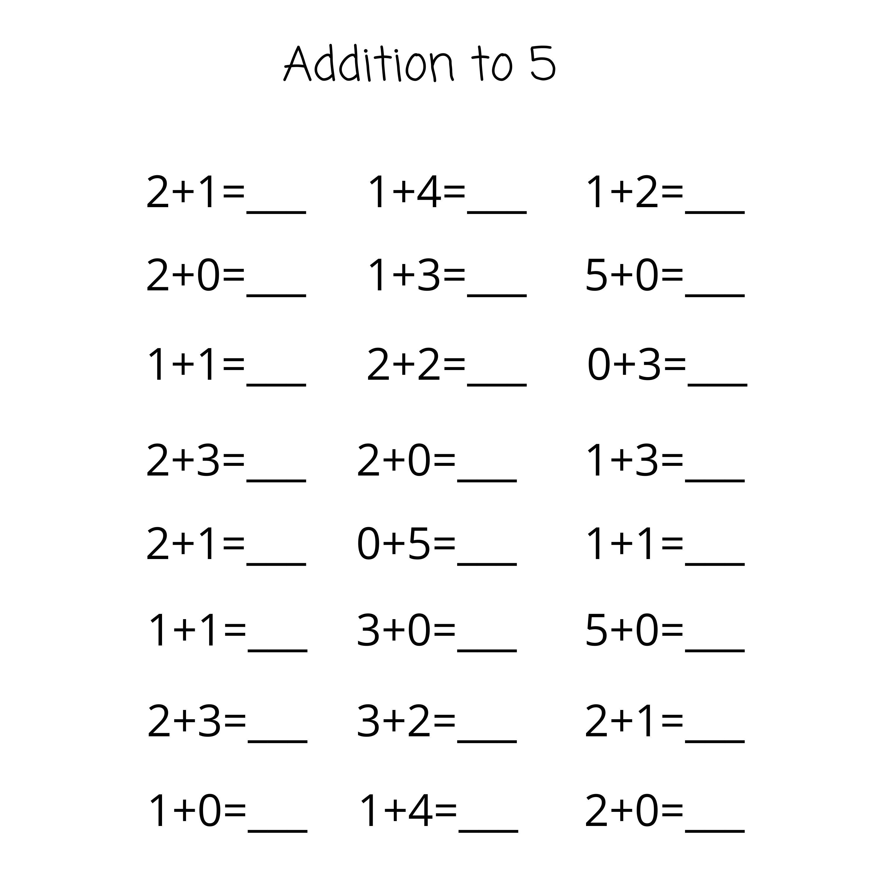 Printable Addition and Subtraction Workbook - Tracing Numbers, Counting ...