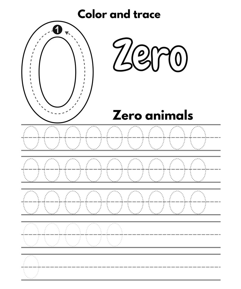 Printable Tracing Numbers 0-20 Worksheets. Practice Exercises for ...