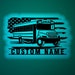 Custom School Bus Wood Wall Art With Rgb Led Light, Custom US School ...