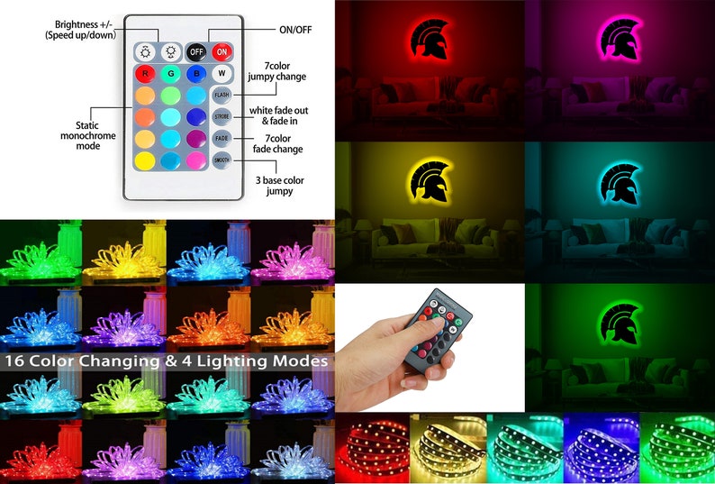 Personalized New York Silhouette Wood Wall Art With Rgb Led Light ...