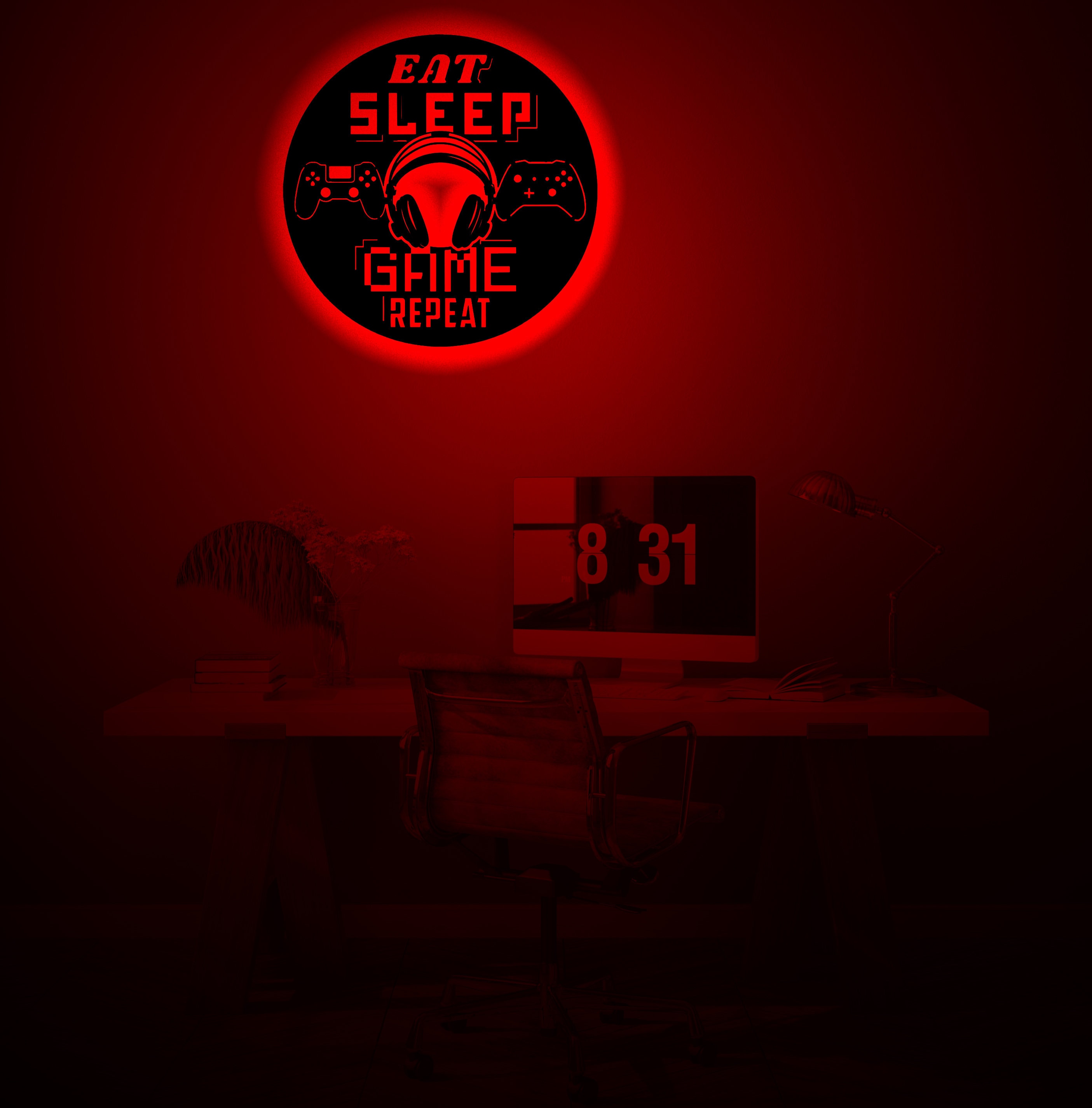 Personalized Gamer Tag Wood Wall Art With Rgb Led Light, Custom Gamer ...