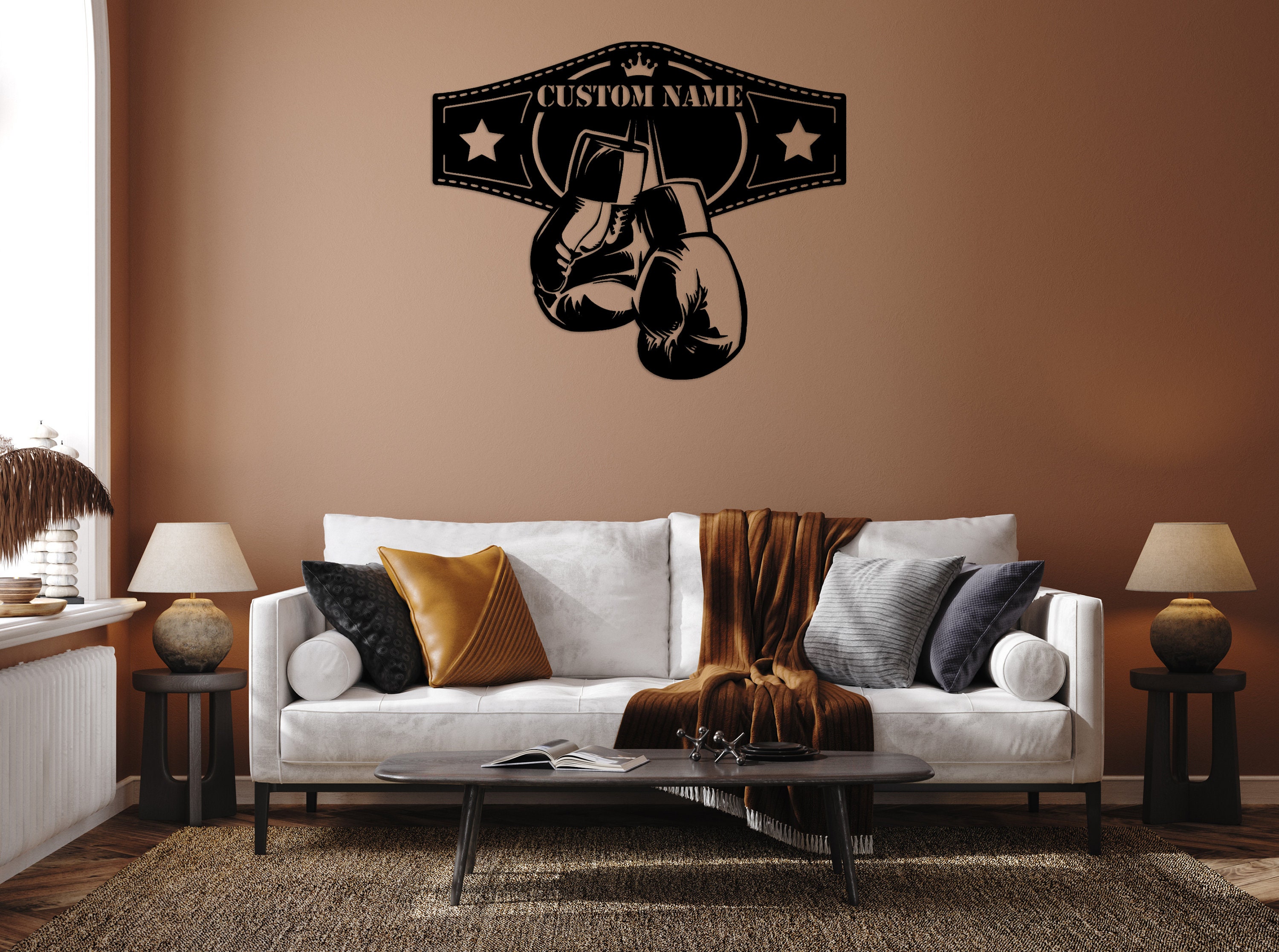 Personalized Boxing Gloves Wood Wallart Rgb Led Light,custom Boxing ...