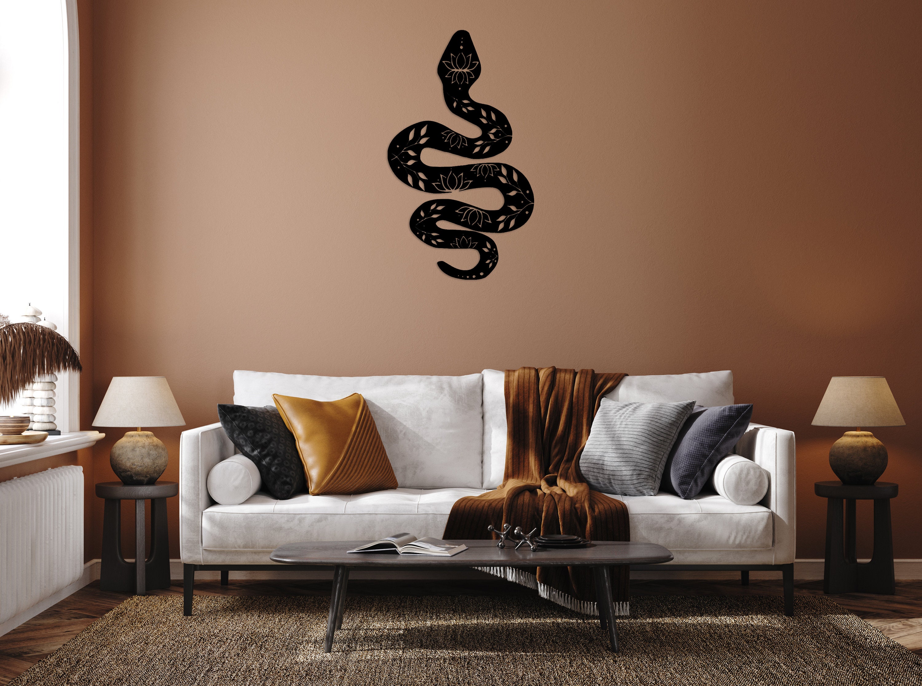 Snake Wood Wall Art With Rgb Led Light, Snake Name Sign, Personalized ...