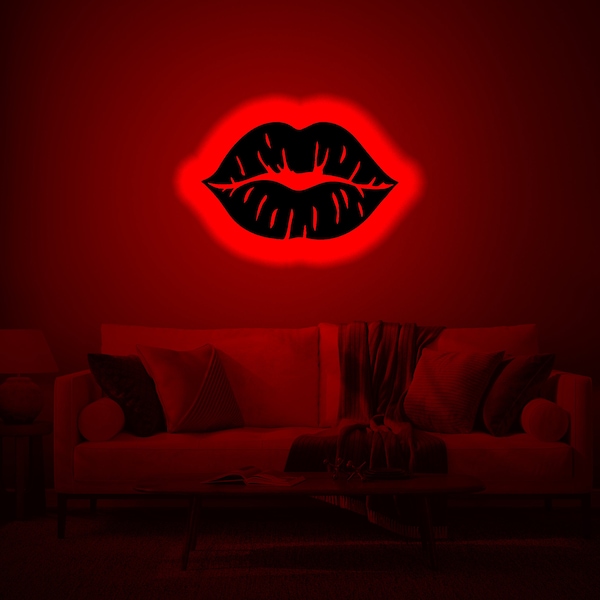 Led Kiss Sign - Etsy