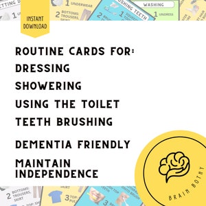 Dementia Routine Cards: Daily Living Prompts (PDF Download) - Etsy