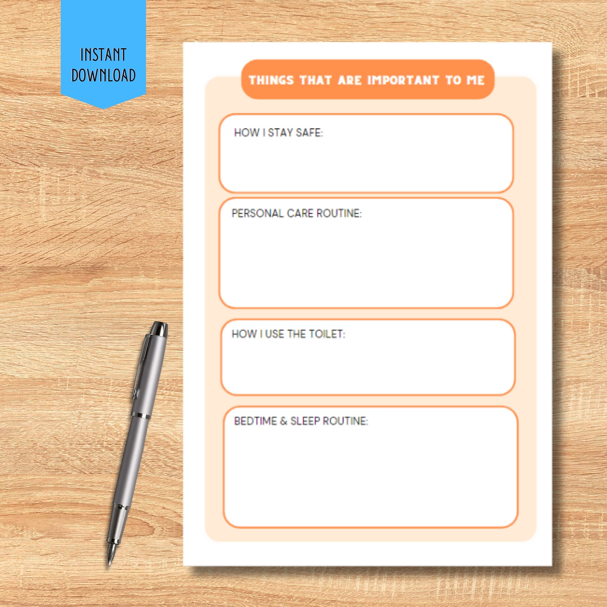 Hospital Essentials: Health Passport, Printable Digital Fillable Health ...