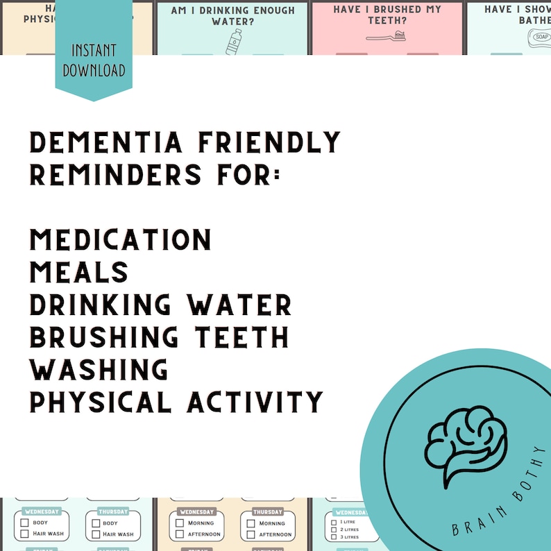 Dementia Support Bundle: Alzheimer's Memory Reminder Cards for Home ...