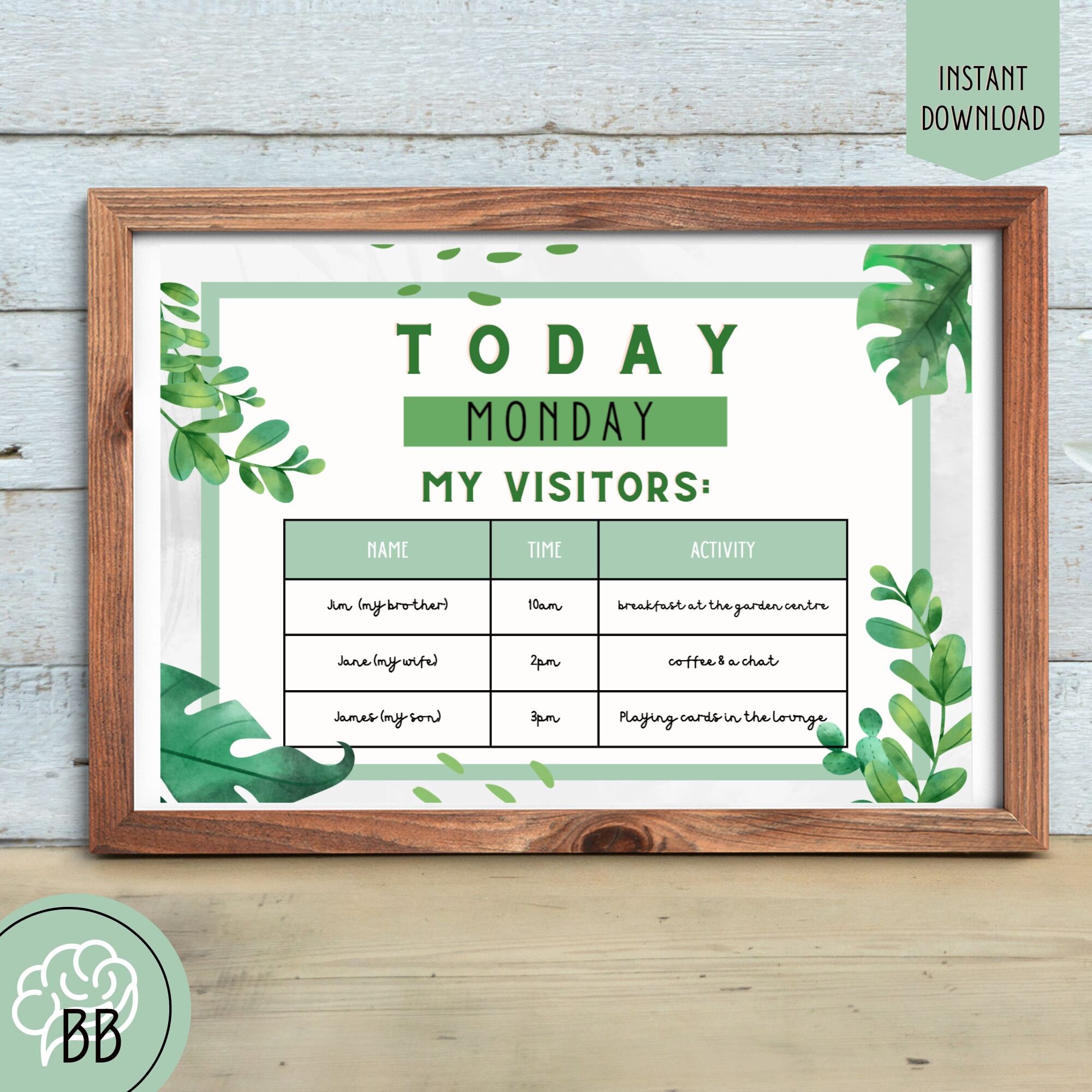 Dementia Care Daily Activity Board: Memory Loss Visual Schedule (PDF ...