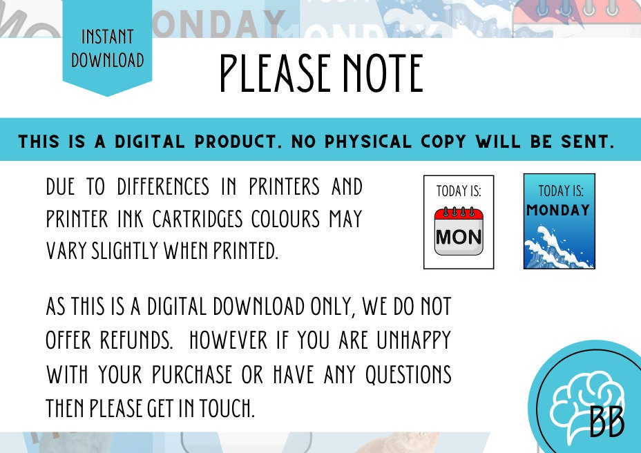 Days of the Week Poster Communication Card Dementia Aid - Etsy