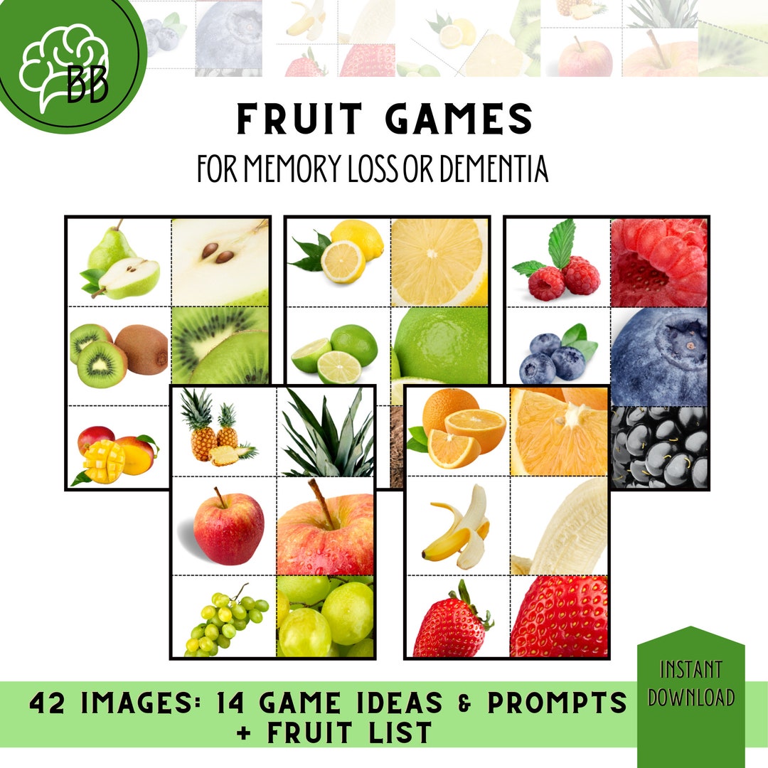 Fruit Games for Memory Loss, Dementia, Simple Fun Social Activity ...
