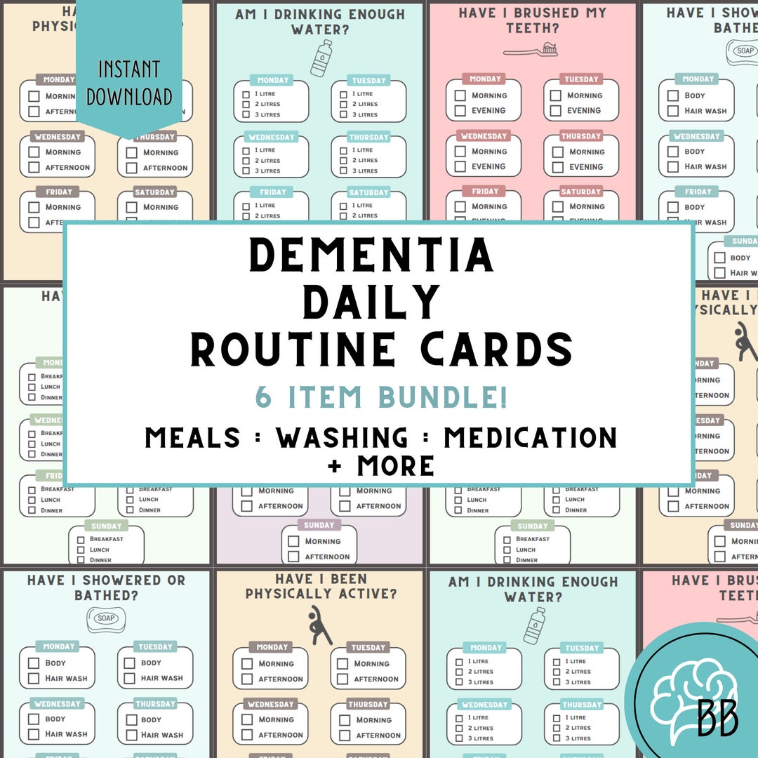 Dementia Support Bundle: Alzheimer's Memory Reminder Cards for Home ...