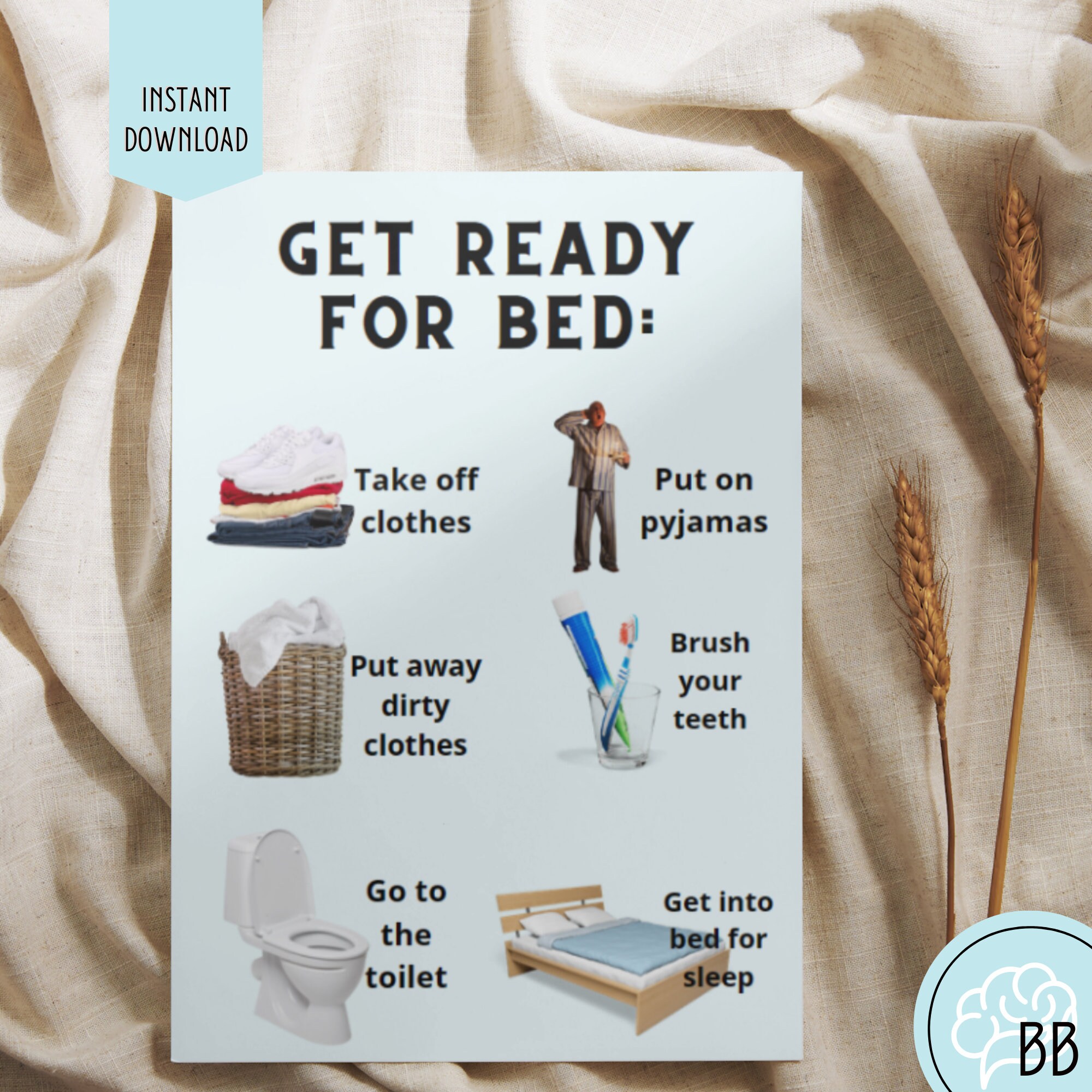 Bedtime Routine Cards for Dementia Care - Easy-to-use Printable ...