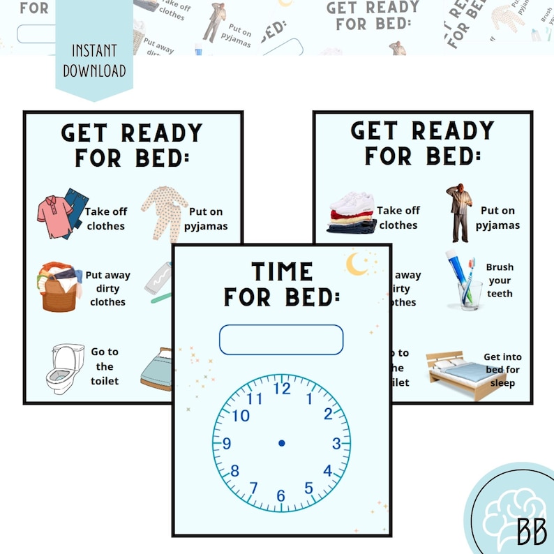 Bedtime Routine Cards for Dementia Care - Easy-to-use Printable ...