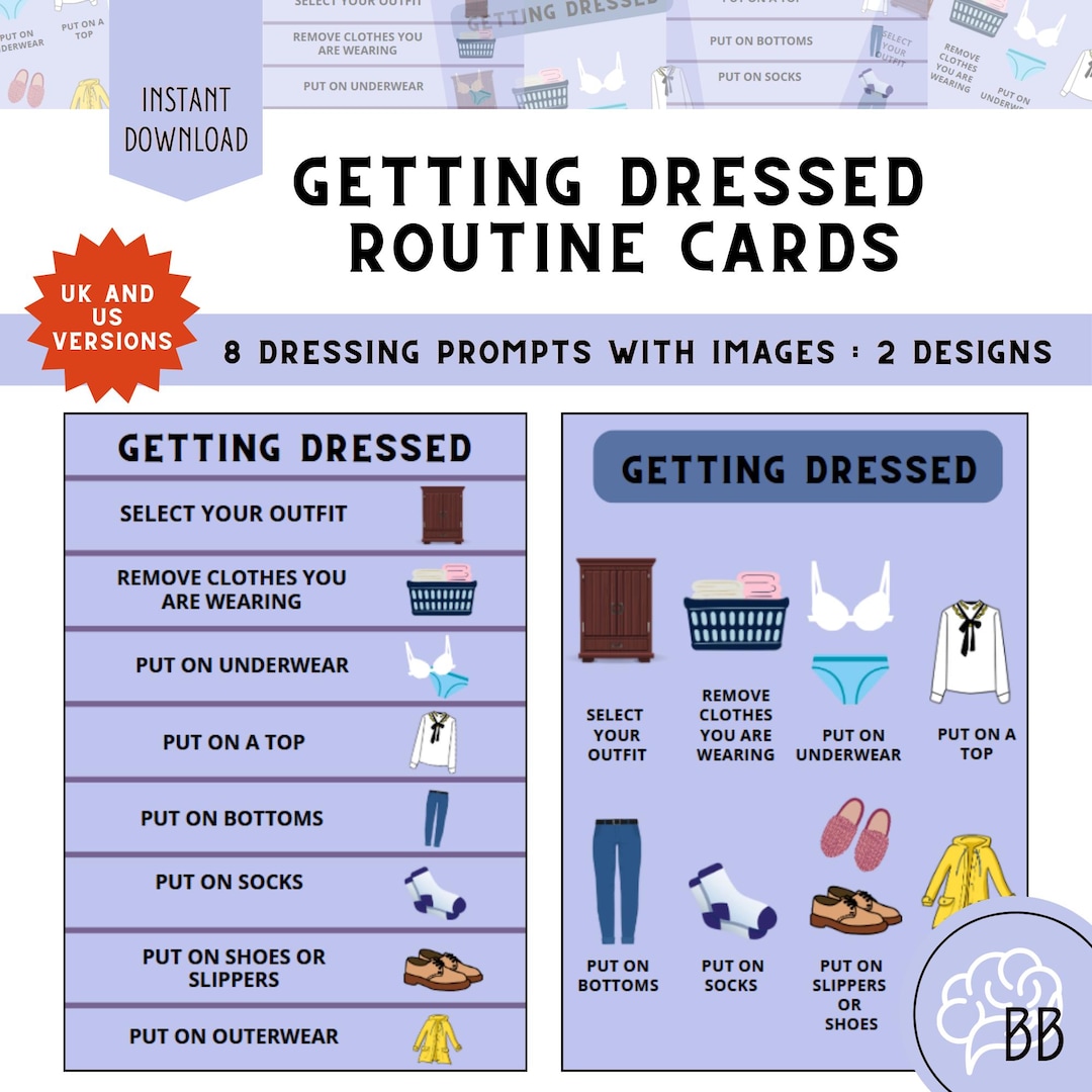 Dementia Dressing Routine Cards: Visual Aid for Seniors (digital ...