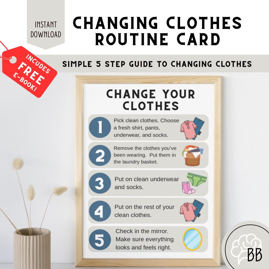 Dementia Care Visual Guide: Changing Clothes Routine - PDF Download - Etsy