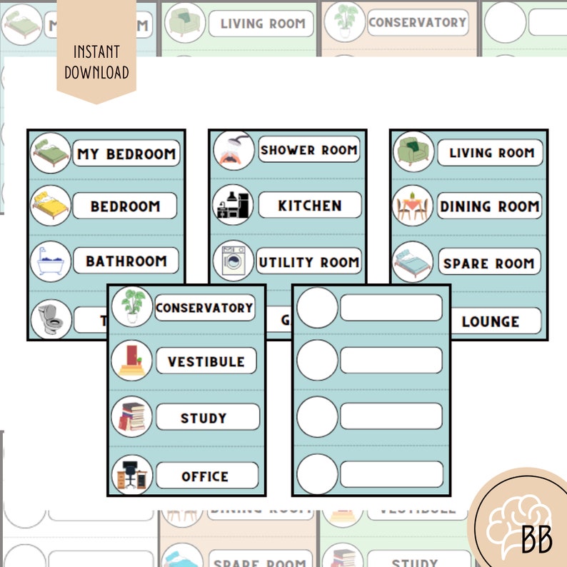 Dementia Room Signs | Easy Read Labels for Memory Loss (PDF Download ...