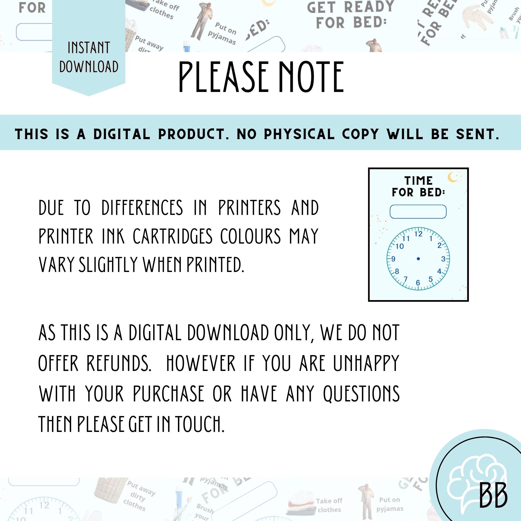 Bedtime Routine Cards for Dementia Care - Easy-to-use Printable ...