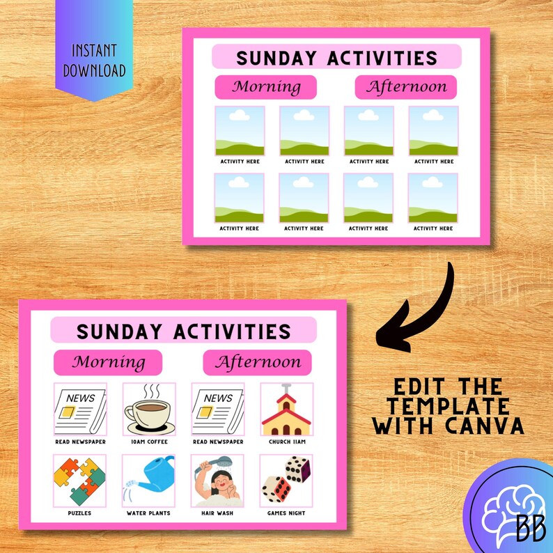 Editable Daily Weekly Routine Planner, Dementia, Autism Learning ...