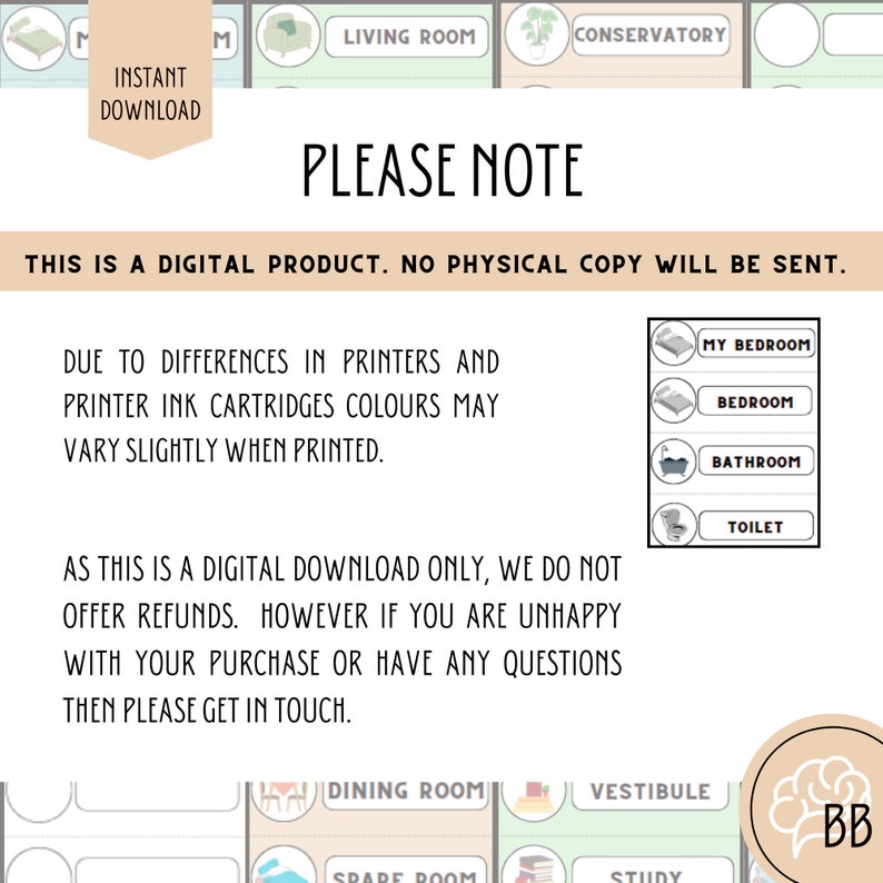 Dementia Room Signs | Easy Read Labels for Memory Loss (PDF Download ...