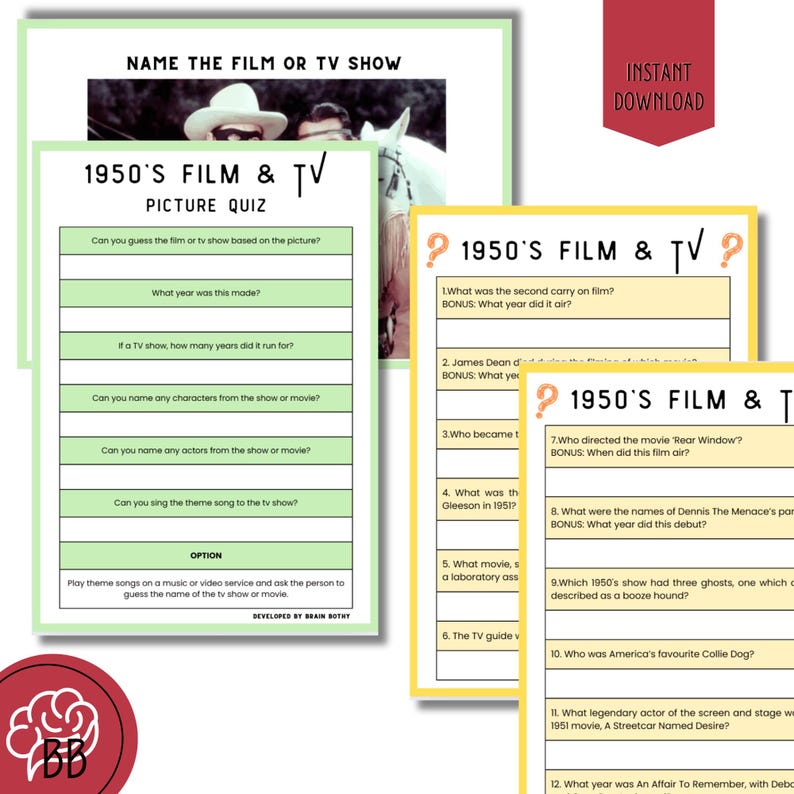 1950's Dementia Friendly Activity Games, Seniors Care (PDF Download) - Etsy