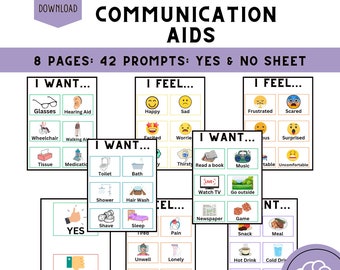 55 Printable Communication Cards Children /teens /adults, Selective ...