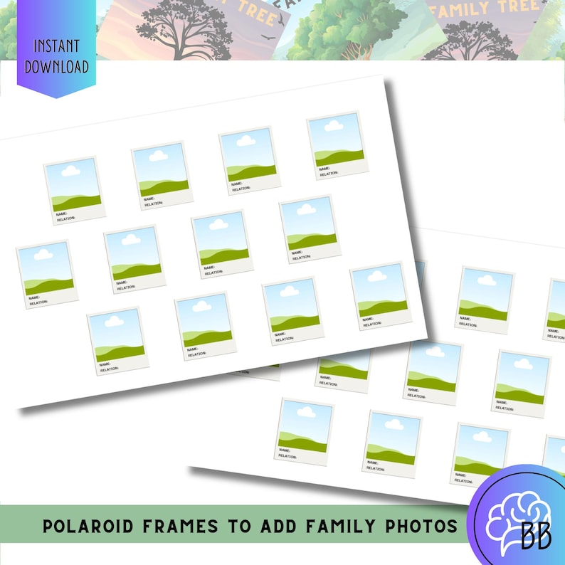 Family Tree Editable Template, Dementia Friendly Family Photographs ...