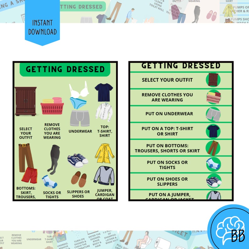 Dementia Routine Cards Bundle: Daily Visual Schedule, Task Prompts ...