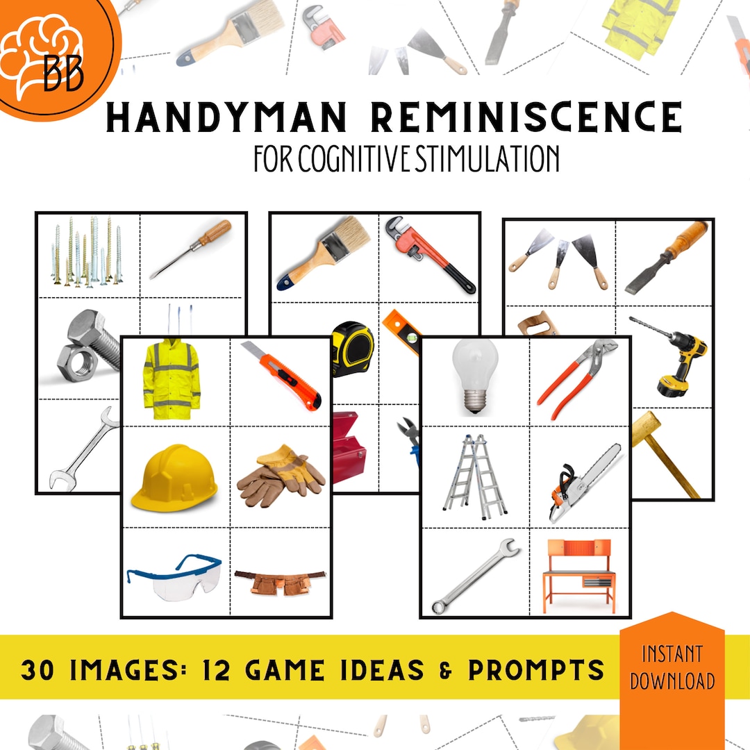 Dementia Handyman Reminiscence Activity Product, Memory Game Idea ...