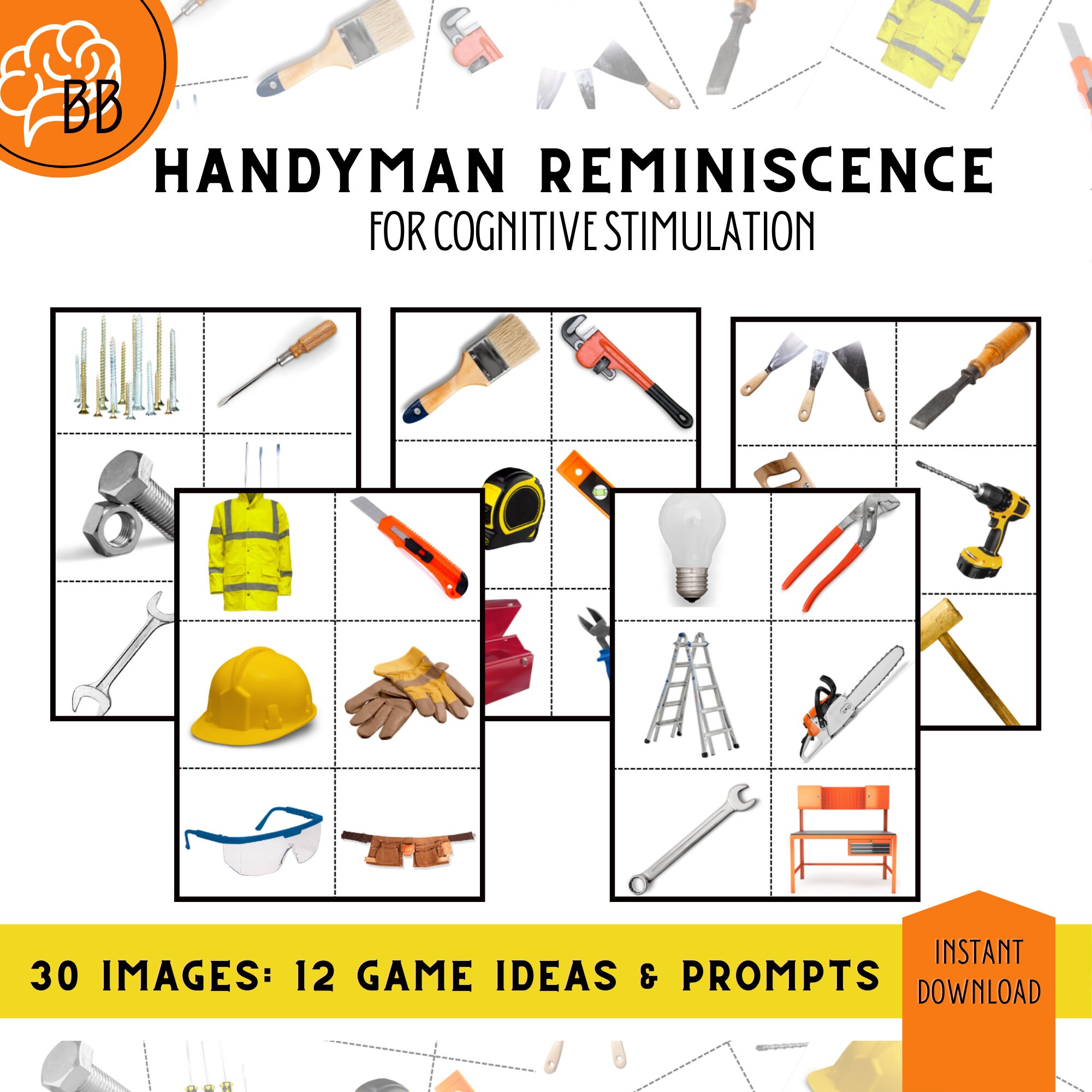 Dementia Handyman Reminiscence Activity Product, Memory Game Idea ...